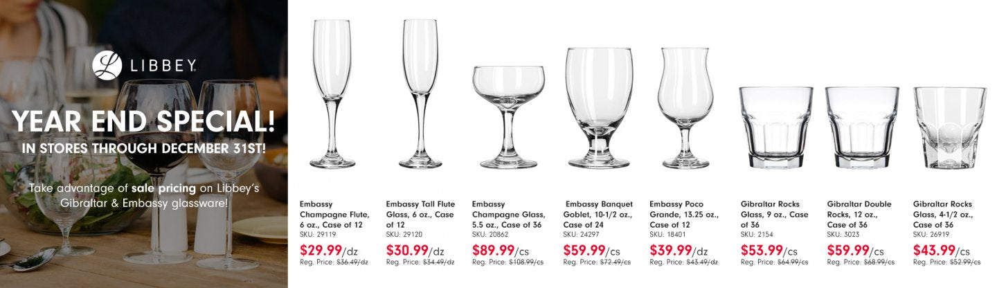 Libbey Year End Special! In-store only through Dec. 31st. – Chefs' Toys