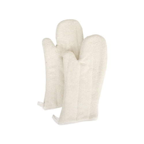 Culinary Essentials 859414 High Heat Terry Mitts, Beige, Elbow-Length ...