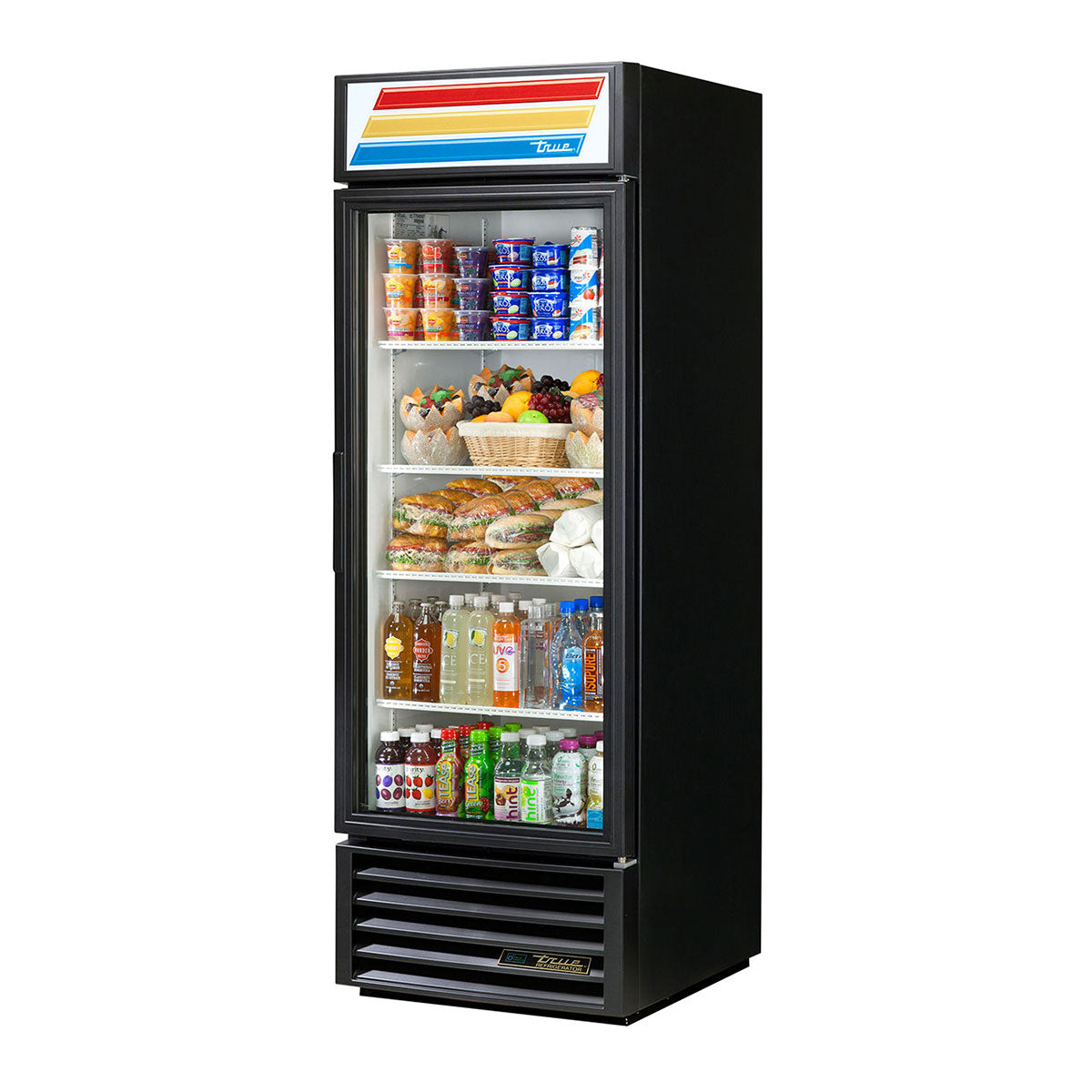 True GDM-23-HCTSL01 One Section Glass Door Refrigerated Merchandiser ...