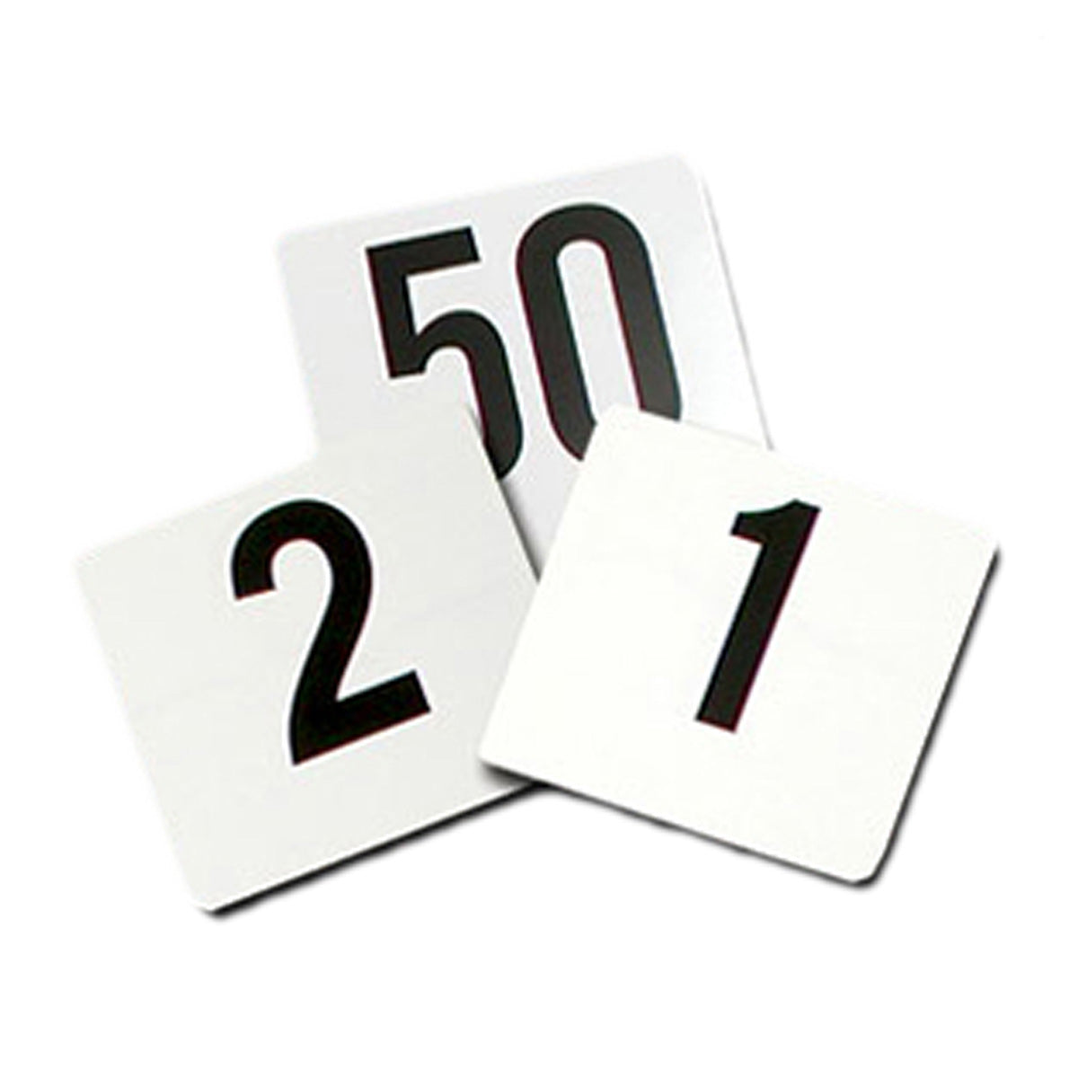 Thunder Group PLTN4050 Table Number Cards 1-50, 4" x 4" – Chefs' Toys
