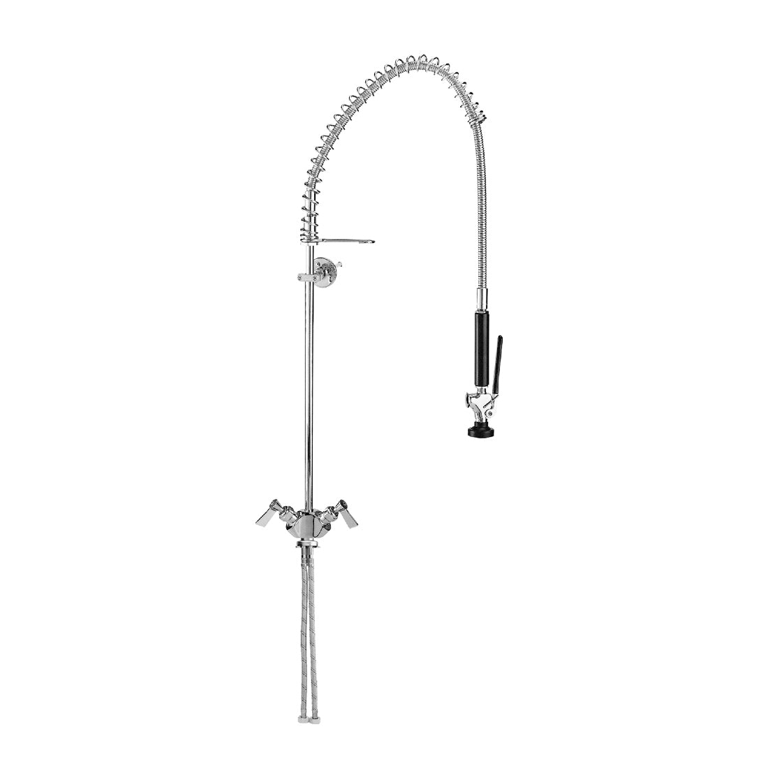 Fisher 53007 Stainless Steel Pre-Rinse Unit, Spring Style, Single Deck ...