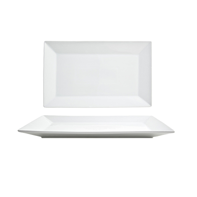 FOH Kyoto Rectangle Plate, White, 14" x 9" – Chefs' Toys