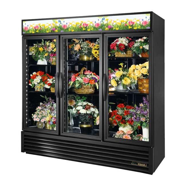 True GDM-72FC-HC~TSL01 Three-Section Floral Merchandiser, Black – Chefs ...