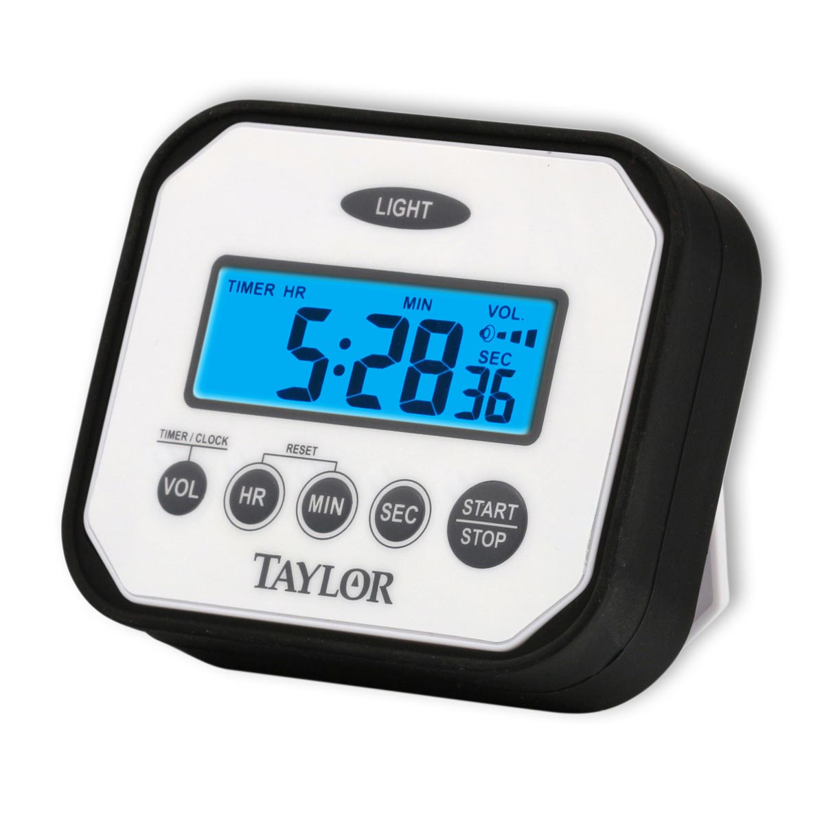 Taylor 5863 Splash and Drop Ruggedized Kitchen Timer, White, 3" x 1" x ...